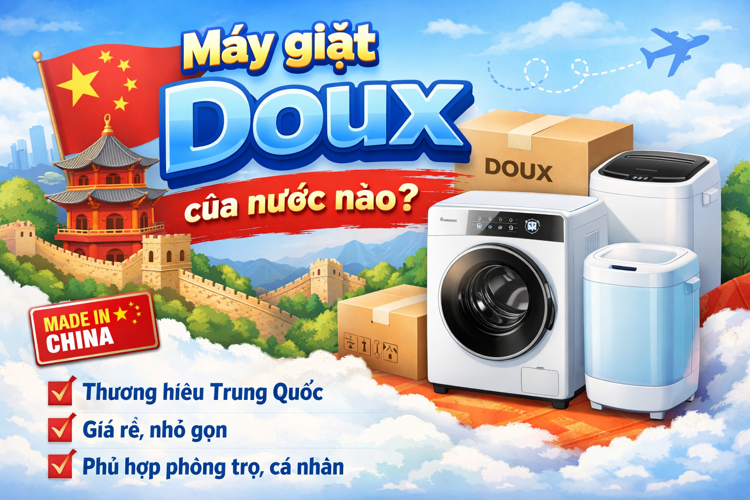 Máy giặt Doux của nước nào? Review chất lượng và độ bền
